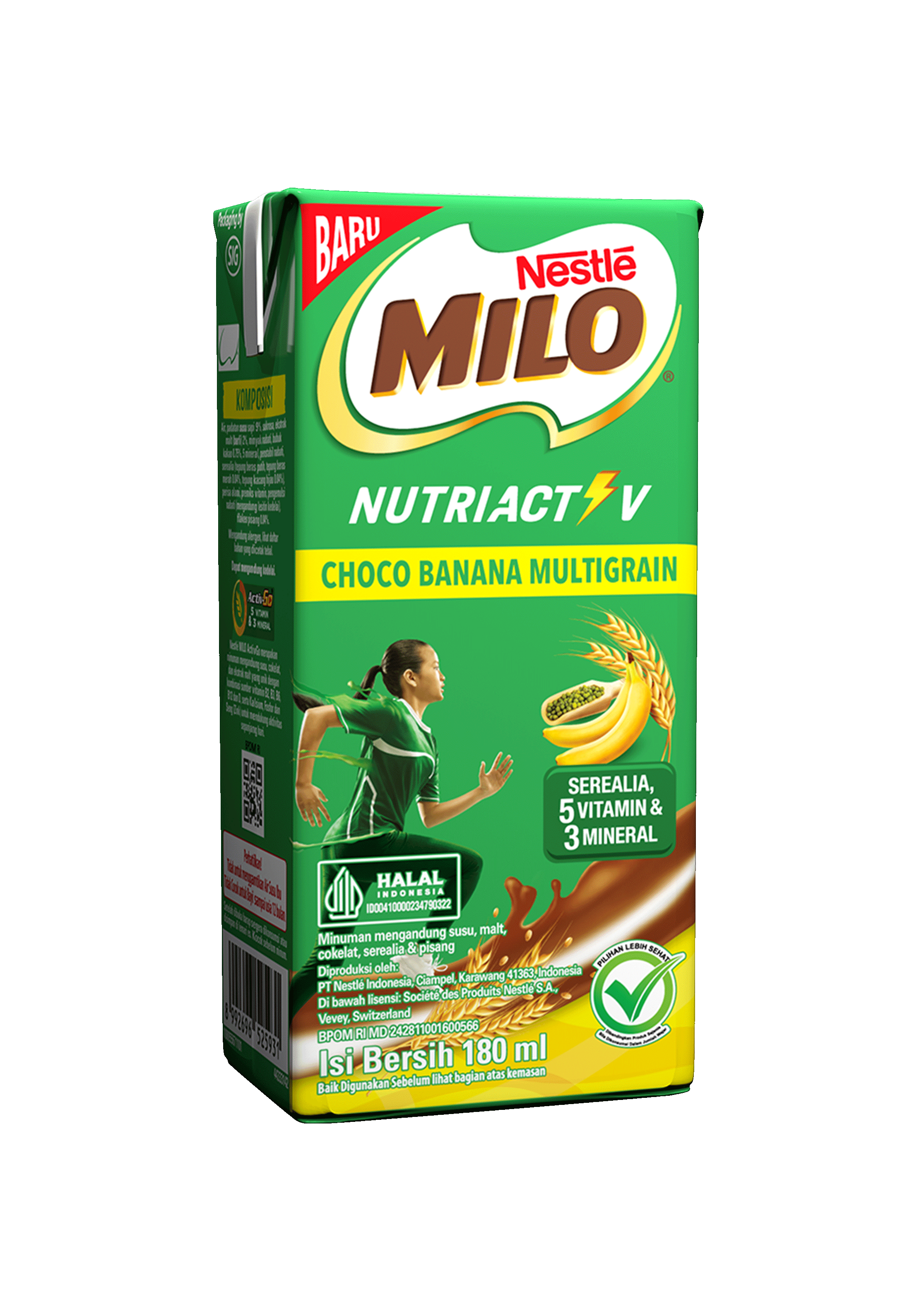 Milo Nutri Activ Choco Banana Multigrain 180ml | MILO Indonesia